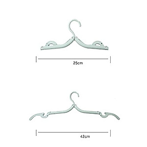 WOIWO 8 PCS Portable Folding Clothes Hanger Creative Travel Easy to Carry Clothes Hanger for Adults and Children