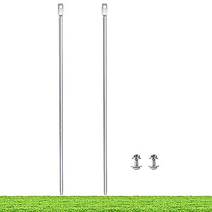 Kichwit 15.7" Metal Stakes for Yard Signs, 0.3 Inch Thickness, Stainless Steel Hardware Included