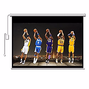 60 Inch Electric Projector Screen with Remote Control, 4:3 16:9 4K HD Motorized Projection Screen, Wall/Ceiling Mount, 160° Portable Video Projection Screens, 2.8 Gain (Size : Aspect Ratio 4:3)