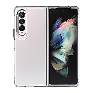 LTLGHYL Cover for Samsung Galaxy Z Fold 3, Ultra-Thin Transparent Solid PC Shockproof Anti-Scratch Bumper Case with Camera Protection Non-Slip Grip Protective Cover