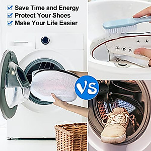 Vivifying Shoe Washing Bag, Set of 3 Mesh Shoe Laundry Bags with Zip Closure for Sneakers, Running Shoes, Socks, Bras