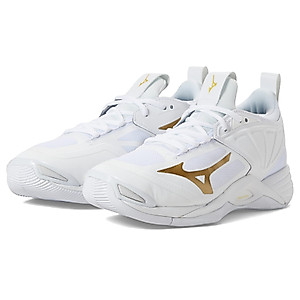 Mizuno Wave Momentum 2 White/Gold 9.5 B (M)