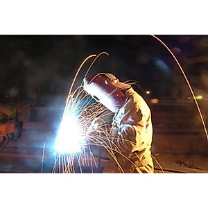 Leather Welding Jacket, Heat & Flame Resistant Jacket, Cowhide Welding Work Shop Jacket Large