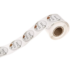 Indie Autumn Floral Save The Date Stickers / 1.5" Fall Wedding Labels / 250 Watercolor Engagement Stickers