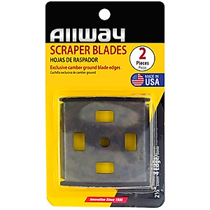 ALLWAY 42B 4-Edge Scraper Blade for Wood and Painting Applications, 2-1/2", 2 Pack