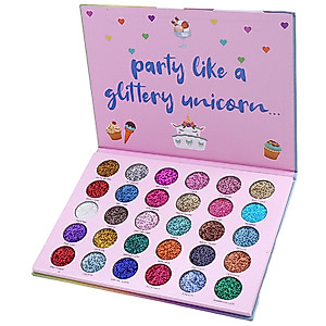 ABELYN Long Lasting Glitter Eyeshadow Palette Makeup 30 Colors High Pigment Shining Shimmer Eye Pressed Powder Cosmetics Beauty Party
