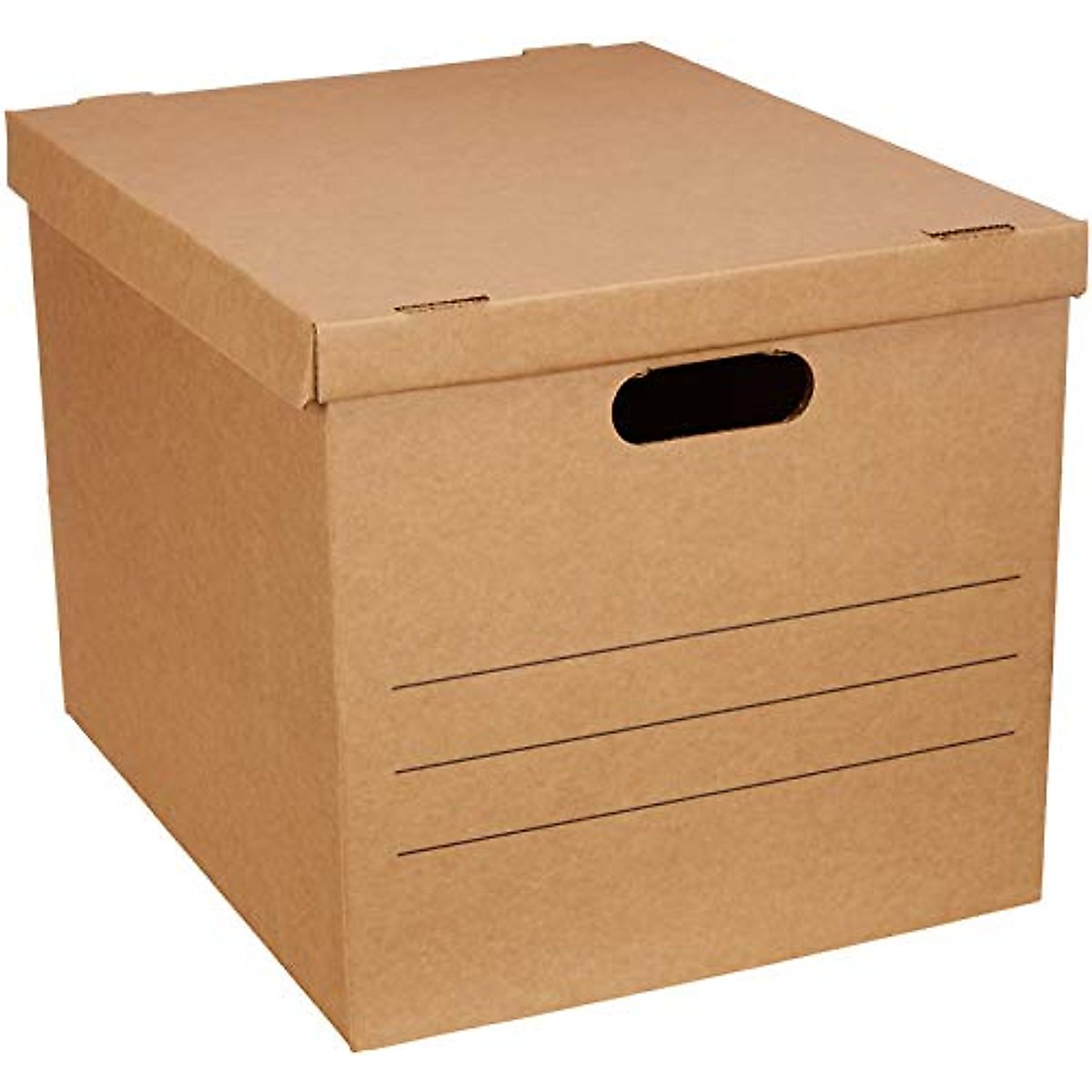 Amazon Basics Medium Moving Boxes with Lid and Handles, 19 x 14.5 x 15.5 inches, 10-Pack