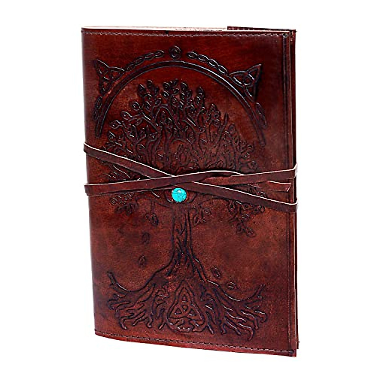 Ruzioon Leather Journal Writing Notebook - Antique Handmade Leather Bound Daily Notepad For Men And Women Diary Large 9 X 6 Inches, Gift For Art Sketchbook, Travel Diary And Notebooks To Write In Art