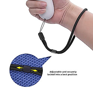 MYJK Improved Replacement Wrist Straps for Oculus Quest 2 Gen Controller -Marked L & R - Black Round (for Oculus Quest 2, NOT for Quest 1 GEN)