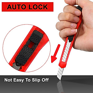 Lanties 300 Pcs Box Cutters Retractable Utility Knife Office Supplies 9mm Wide Blade Cutter Compact Razor Knife for Home Use(Multicolor)