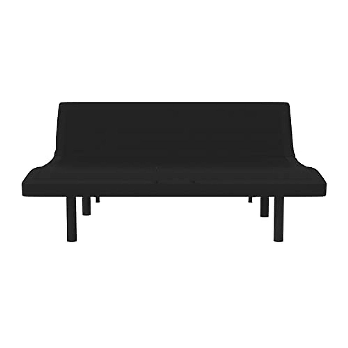 Flash Furniture Selene Adjustable Bed Base-Black Anti-Skid Upholstery-Height Adjustable Legs-Programmable Wireless Remote-Independent Head/Foot Incline-King