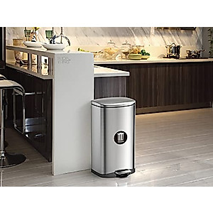 Recycle Sticker Trash Can Decal - Large Recycling Vinyl - 4 Pack (Black,Blue & Green) | ST - 019 (Size 5 Inches)