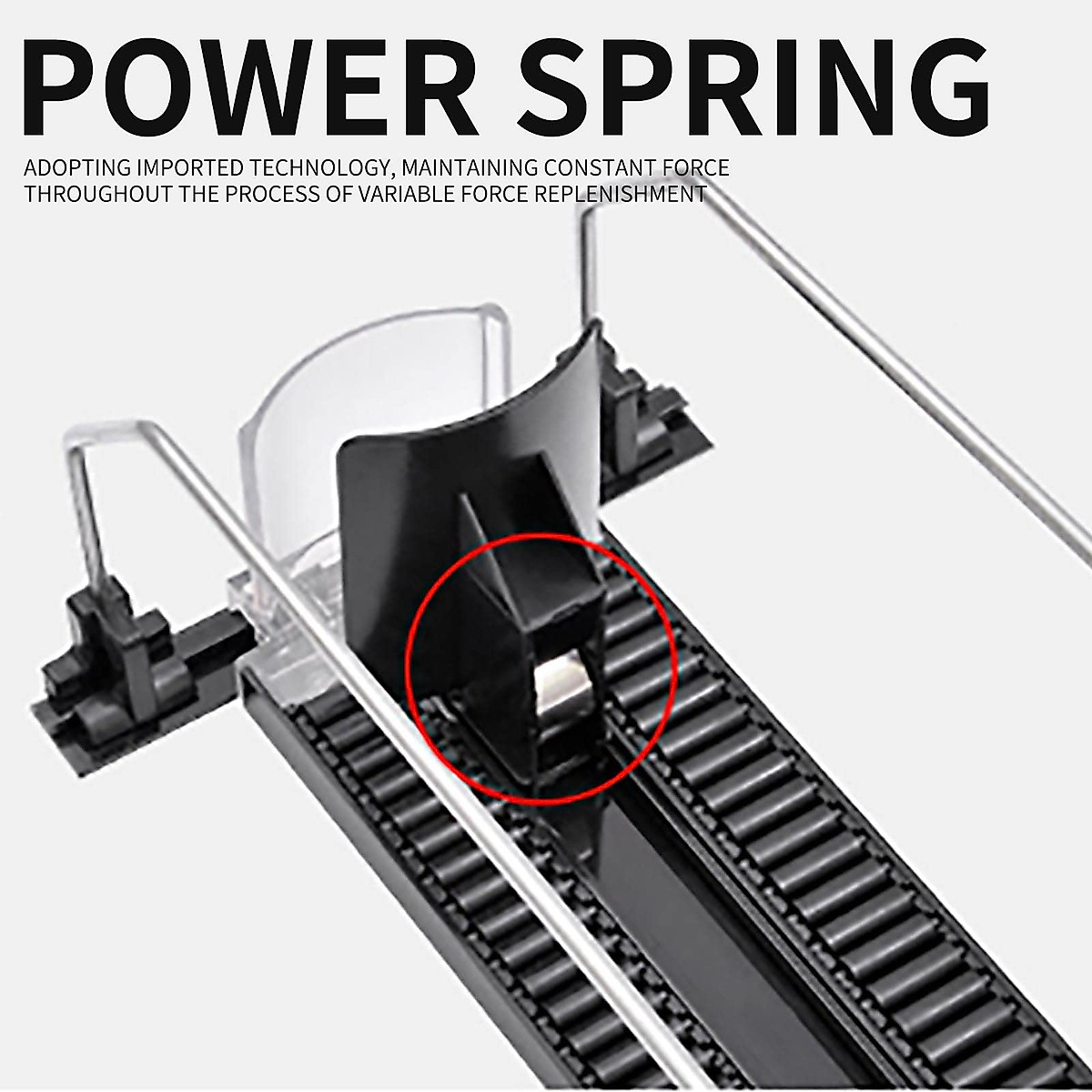 Can Dispenser for Refrigerator, Supermarket Freezer Beverage Pusher, Refrigerator Beverage Shelf, Beverage Automatic Pusher, Drinks Organizer for Fridge, Can Organizer (1 Row)