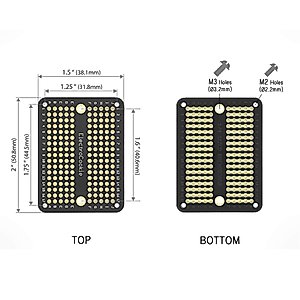 ElectroCookie Mini PCB Prototype Board Solderable Breadboard for DIY Electronics, Compatible for Mini Arduino Soldering Projects, Gold-Plated (50 Pack, Black)