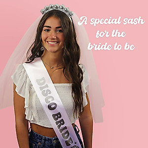 Last Disco Bachelorette Party Sashes I Includes Disco Bride Sash and 6 Disco Bachelorette Sashes I for Groovy Bachelorette or 70s Bachelorette Party I Bachelorette Sash Bride to Be