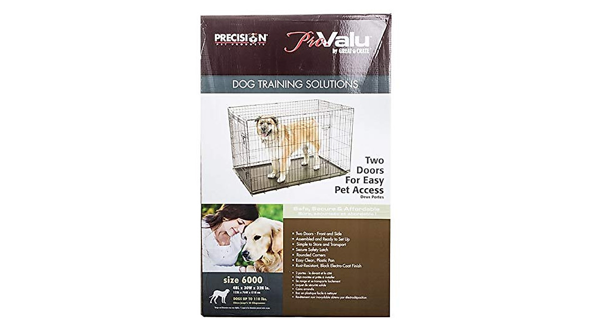 Precision Pet Products Two Door Provalue Wire Dog Crate, 48 Inch, For ...
