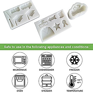 3 Pcs Graduation Silicone Chocolate Fondant Molds, Graduation Cap Diploma mould Congrats Grad Shape Reusable Candy Trays for Cookies Baking Pans Cake Muffin Decorations Jelly for Grad Party