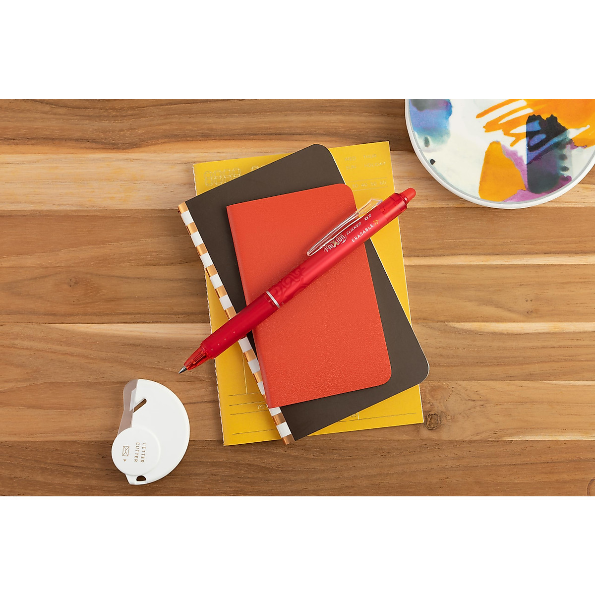 Pilot Frixion Clicker Erasable Gel Pen, Assorted Ink, 3 per Pack (31467), Black/Blue/Red