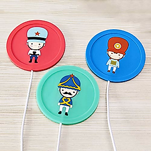 Cabilock Coffee Mug Warmer Creative Cartoon Cup Mug Warmer Pad USB Coffee Tea Beverage Heating Coaster for Home Office (Green)