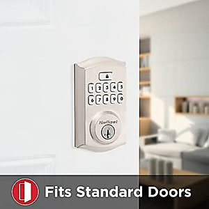 Kwikset SmartCode 260 Keyless Electronic Keypad Deadbolt, Microban Protected Keypad, Auto Door Lock, SmartKey Re-Key Security, Satin Nickel