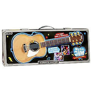 Little Tikes My Real Jam Acoustic Guitar with Strap, Musical Instrument with 4 Modes, Play Any Song with Bluetooth, Gift for Kids, Toy for Boys and Girls Ages 3 4 5+ Year Old