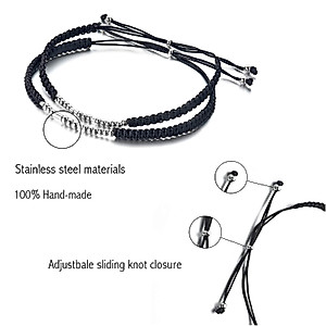 Shonyin Best Bitches Morse Code Bracelets for Women Friendship Matching Bracelet Set Best Friends Galentines Day Jewelry Unique Gifts for 3