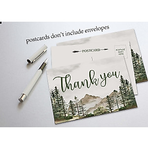 Yuansail Baby Shower Thank You Postcards, Forest Appreciation Post Cards, 25 cards – (bb003-ganxie)
