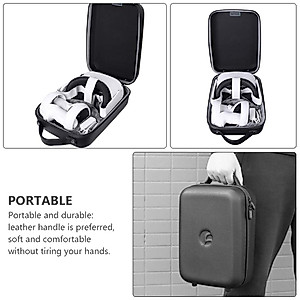 EXCEART Vr Glasses Handbag Zip Storage Bags Glasses Headphones Portable Gaming Bag Pouch Handheld Case Mini Hard Carrying Case Vr Goggles Bag Storage Box Shockproof 3d Suede Lining