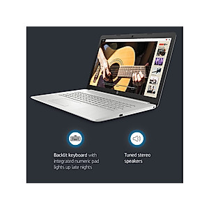 HP 2022 17.3" FHD IPS Laptop, 11th Gen Intel Core i5-1135G7(Beats i7-1065G7), 16GB RAM, 512GB PCIe SSD, Backlit Keyboard, Intel Iris Xe Graphics, HD Webcam, Windows 11 Pro, Silver, 32GB USB Card