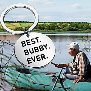 CENWA Best Bubby Ever Keychain for Grandpa Birthday Father's Day or Christmas Gifts for Grandfather (Best Bubby Ever Keychain)
