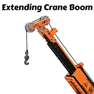 Block Builder Mobile Crane Building Block Set (475pcs) and Construction Tower Crane. Two Building Kits in one Set! Toy Blocks Suitable for Boys and Girls.