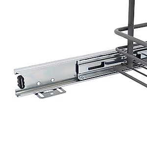 Pull Out Cabinet Organizer, Heavy Duty Metal Cabinet Drawers,Drawer Storage for Kitchen, Bathroom, Home,2 Tier Cabinet Pull Out Shelves (Grey)