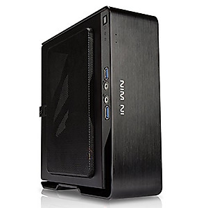 InWin Chopin SECC Mini-ITX Tower Case 150W Power Supply with 4 colors stickers inside, Black Aluminum