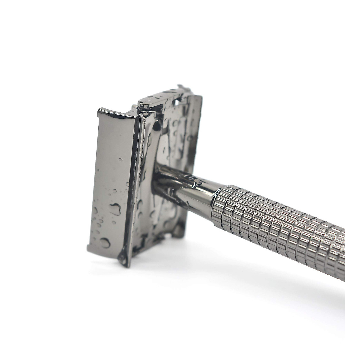 LEYMIGA Butterfly Double Edge Razor with 10 Premium Blades, Metal Classic Manual Single Blade Safety Razor for Men Women, Wet Shaving Shaver Fits Double Edge Blade, Safe Quick to Change Blade