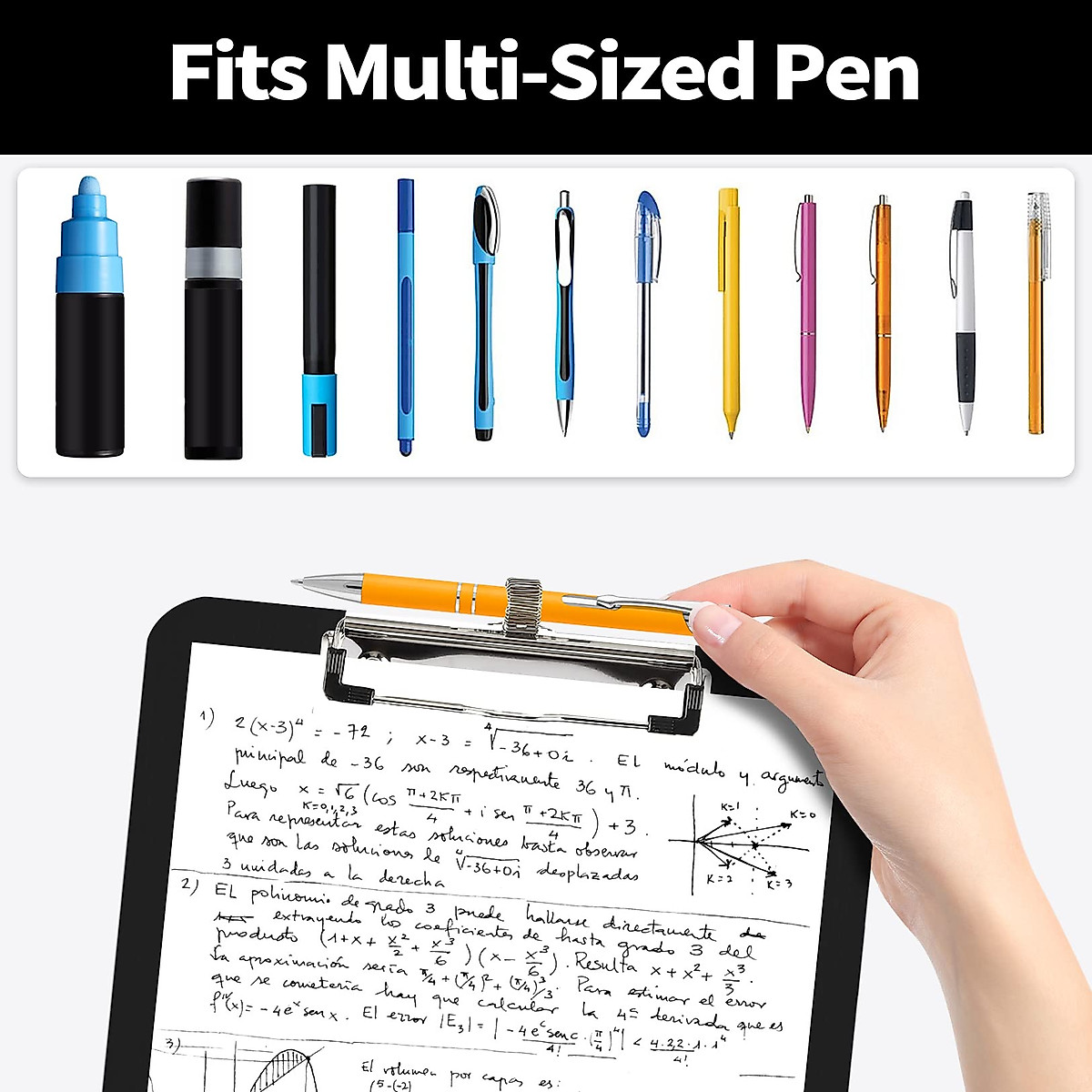 Sooez Plastic Clipboard with Pen Holder, [10% Thicker] Clip Boards 8.5x11 with Low Profile Clip, Kids Clipboards for School, Cute Hanging Clipboard, Standard Letter Size A4 Clipboard for Women, Work