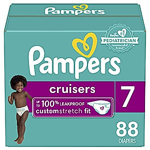 Diapers Size 7, 88 Count - Pampers Cruisers Disposable Baby Diapers, (Packaging May Vary)