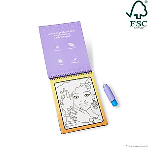 Melissa & Doug On the Go Water Wow! Reusable Water-Reveal Activity Pad - Makeup and Manicures - FSC Certified