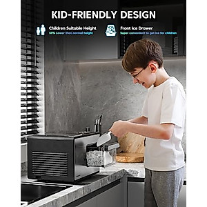 Freezimer Dreamice X3 | Nugget Ice Maker Machine Countertop Sonic Ice Kid Friendly | Pebble Ice Maker Chewable Soft Ice | Self Cleaning | 40lbs/24h