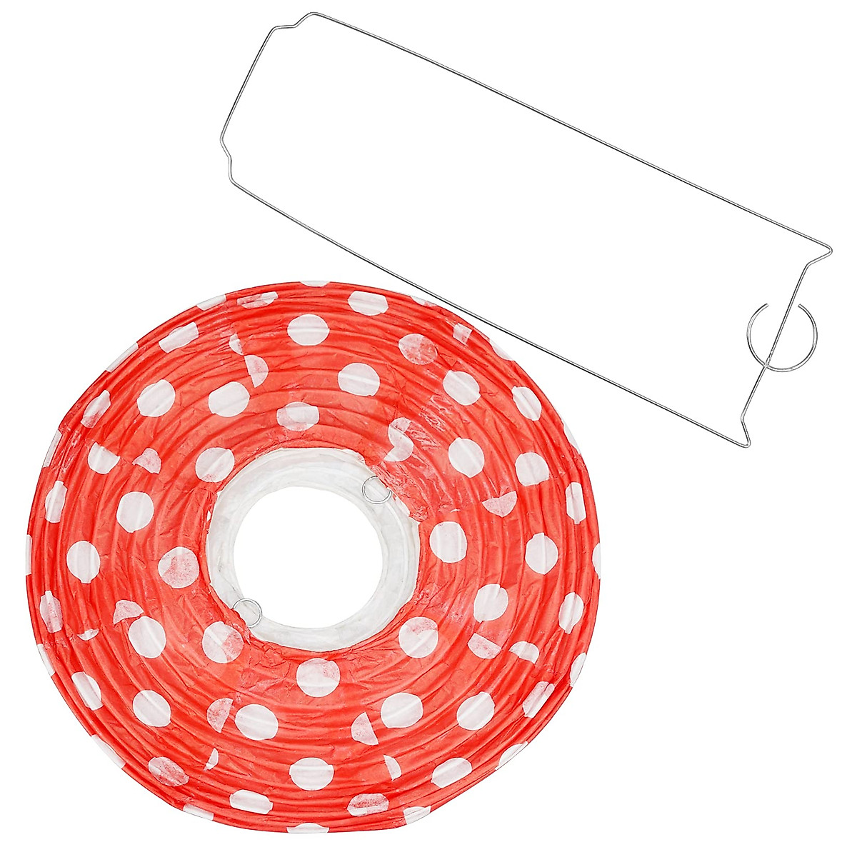 3pcs Mushroom Shaped Paper Lanterns 3D Foldable Hanging Lanterns Halloween Ornament Backdrop for Jungle Wonderland Theme Birthday Wedding Party Fairy Baby Shower Garden Decor (Red, 7.9 inch)