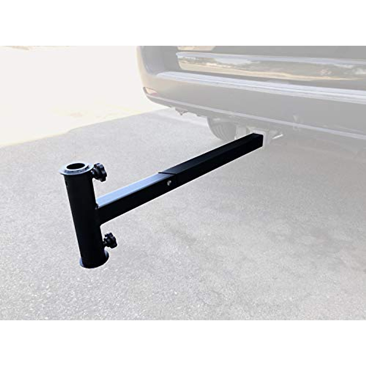 MAXXHAUL 50102 Hitch Mount Umbrella Holder - Durable and Sturdy - Great Support for Large Patio and Outdoor Umbrellas - Ideal for Traveling, Tailgating and Other Outdoor Events , Black