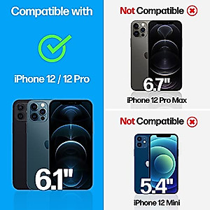 Power Theory Designed for iPhone 12/iPhone 12 Pro Screen Protector Tempered Glass [9H Hardness], Easy Install Kit, 99% HD Bubble Free Clear, Case Friendly, Anti-Scratch, 2 Pack