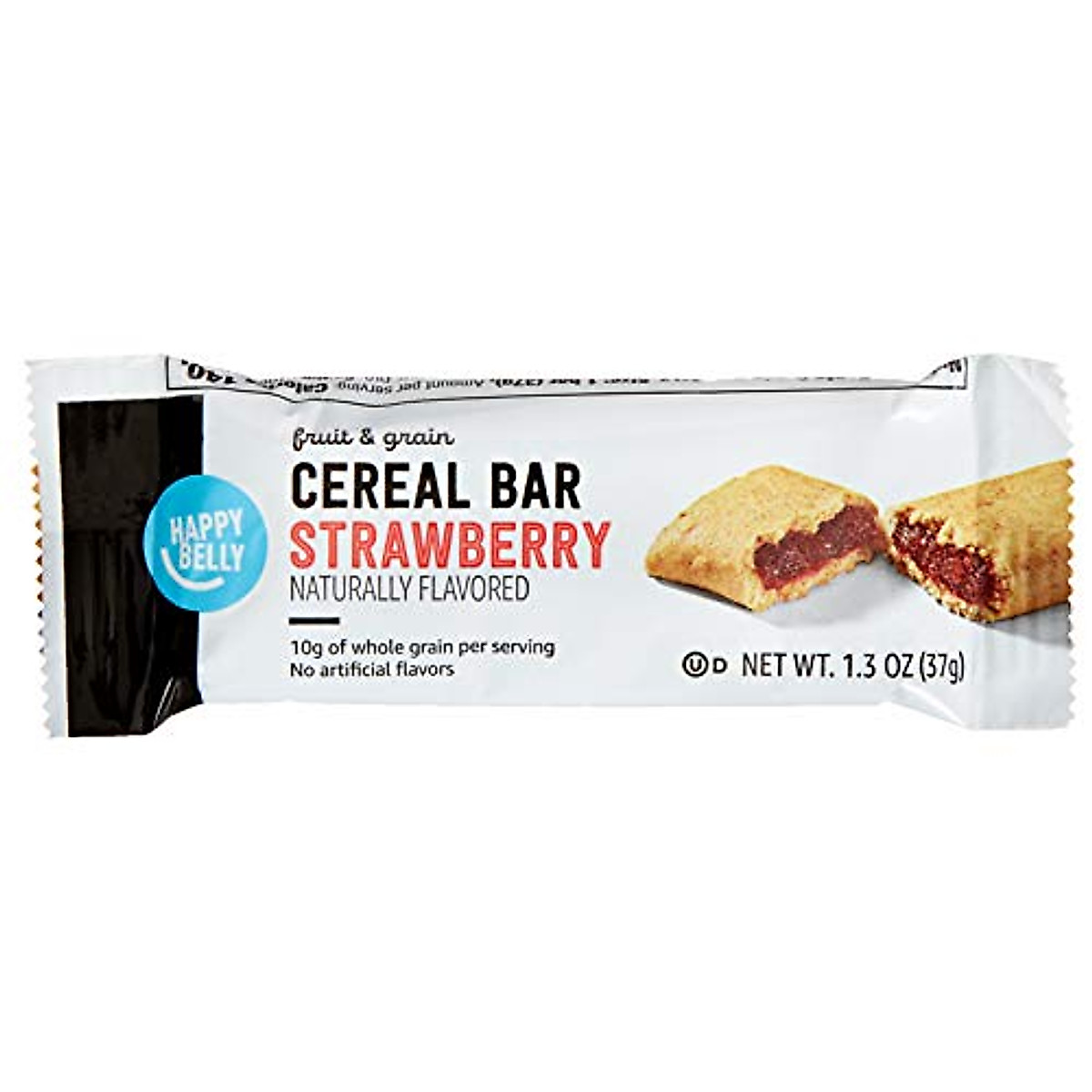 Amazon Brand - Happy Belly Fruit & Grain Cereal Bars, Strawberry , 1.03 Oz, 8 Count (Pack of 1)