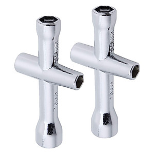 Hobbypark RC Car Wheels Tools Metal Hex Hexagon Sleeve Wrench Cross Wrenches (4mm, 5mm, 5. 5mm, 7mm),2-Pack