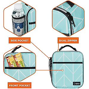 OPUX Premium Insulated Lunch Box, Soft School Lunch Bag for Kids Boys Girls, Leakproof Small Lunch Pail Men Women Work, Reusable Compact Cooler Tote Lunchbox for Office Adult, Teal