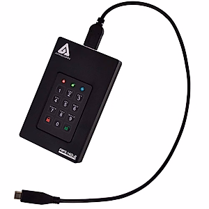 Apricorn 2TB Aegis Fortress L3- FIPS Level 3 Validated USB 3.0 Hardware Encrypted Portable Drive (AFL3-2TB) , black