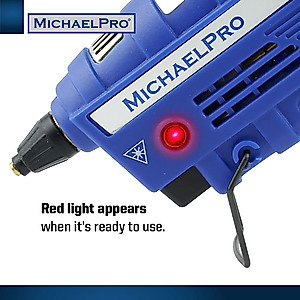 MichaelPro MP013006 Butane Powered Glue Gun, Cordless Fast Heating Gas Hot Glue Gun with Self-Regulating Temperature for DIY, Arts & Crafts, Woodworking, Home Repairs & More
