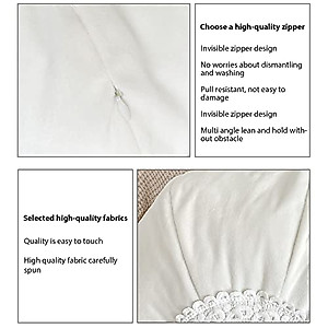 TUNKENCE Chair Mat Seat Cushions for Patio Chairs Lace Decorative Pillow with Core for Home Bedroom Backrest Living Room Sofa Cushion Office Cushion for Dining Room, Office or Desk Chairs, 15x15Inch