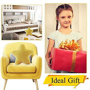 AUCOOMA Star Plush Pillow, Star Shape Stuffed Toy Soft for Kids Yellow 15.7 Inch