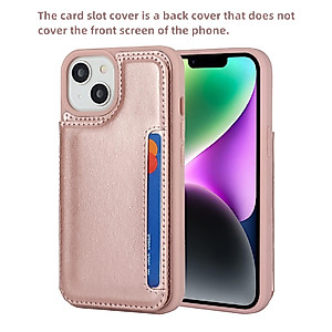 iCoverCase for iPhone 13 Case with Card Holder, iPhone 13 Wallet Case for Women Men [RFID Blocking] PU Leather Protective Wallet Phone Case for iPhone 13 6.1 Inch (Rose Gold)