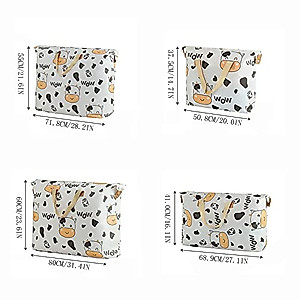 Qiopertar Largecapacity Storage Bag with Handle Largecapacity Storage Bag Foldable Storage Bucket for Quilt Blanket 2023